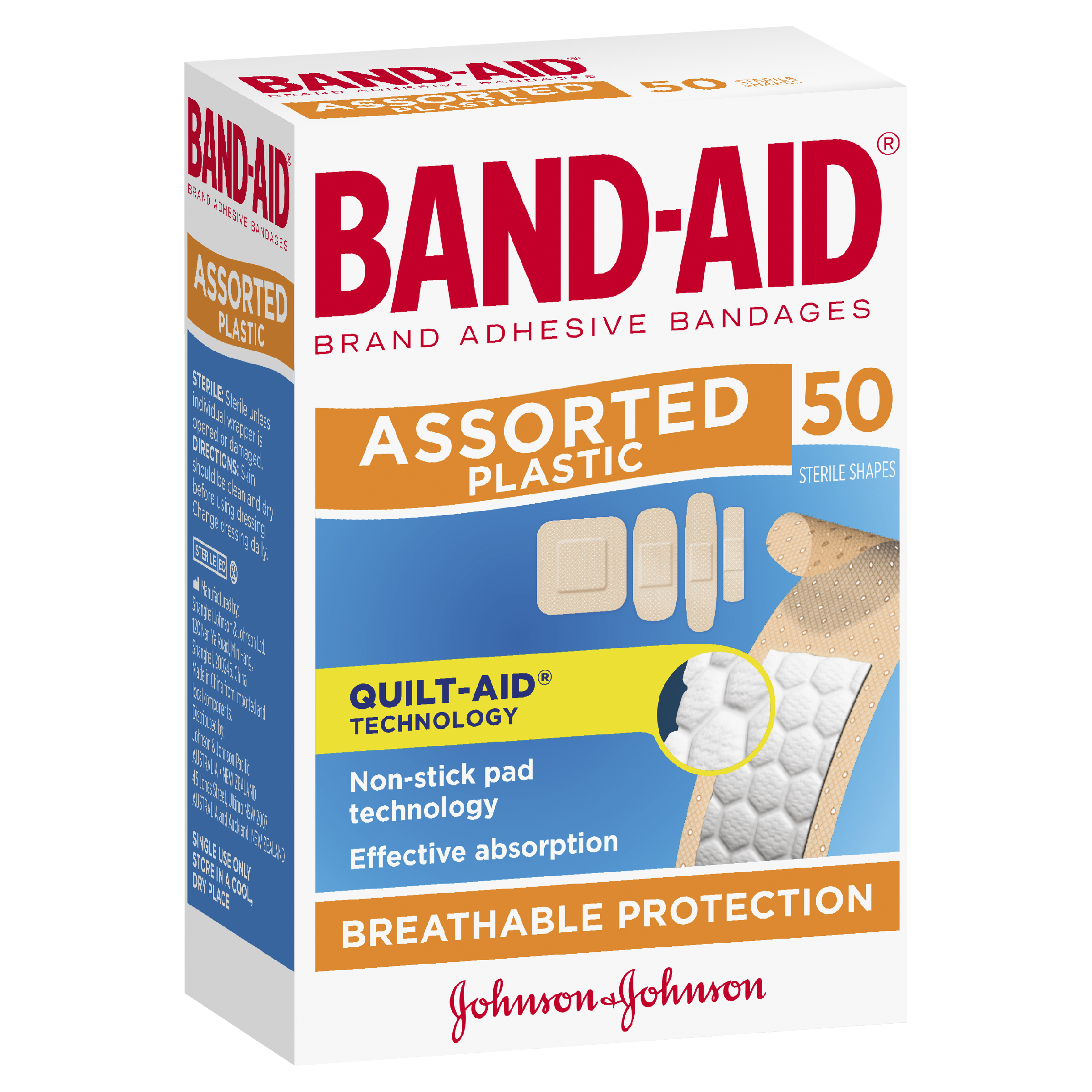 Band-Aid Assorted Plastic Shapes 50
