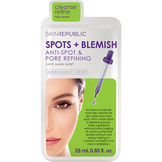 Skin Republic Spots & Blemish Anti-Spot & Pore Refining Face Mask Shee